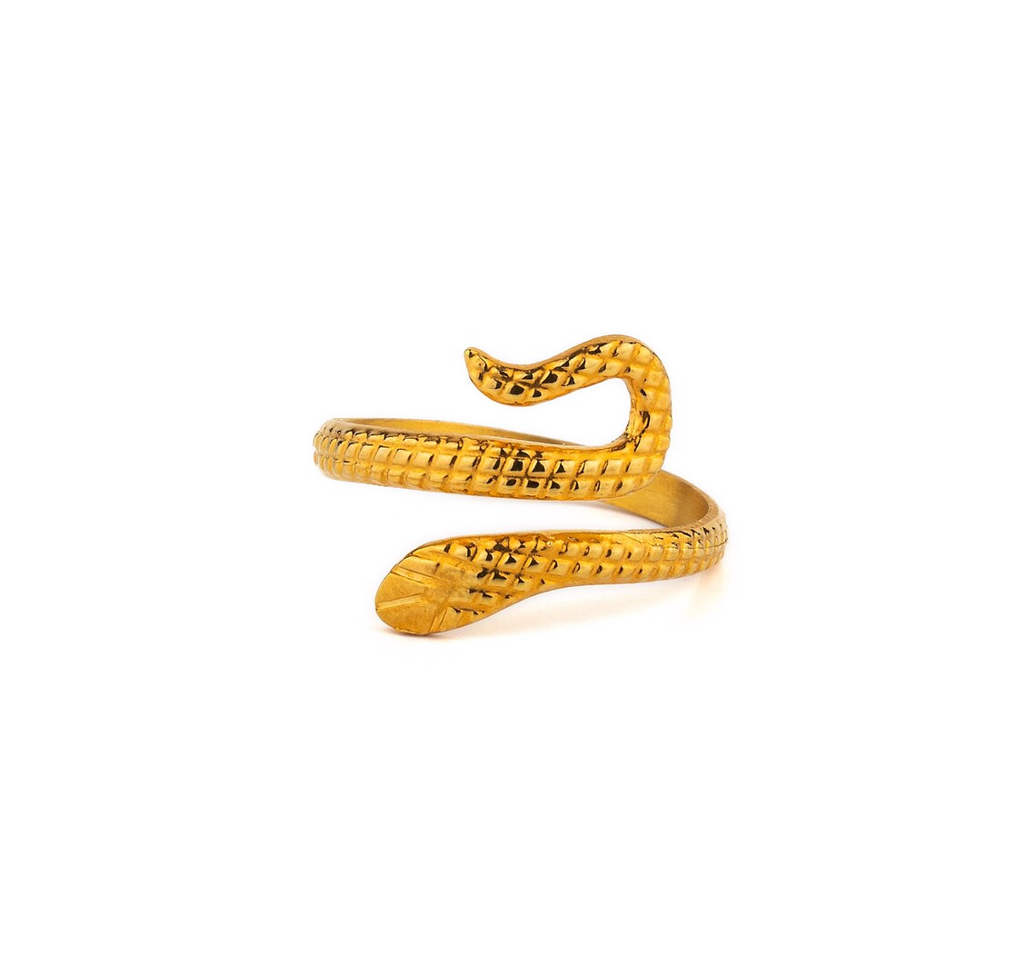 Gold Plated Simple Snake Ring Animal Ring Serpent Wrap Ring - Etsy