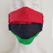 JUNETEENTH PAN AFRICAN Stripe Face Mask Various Sizes. Red, Black and ...