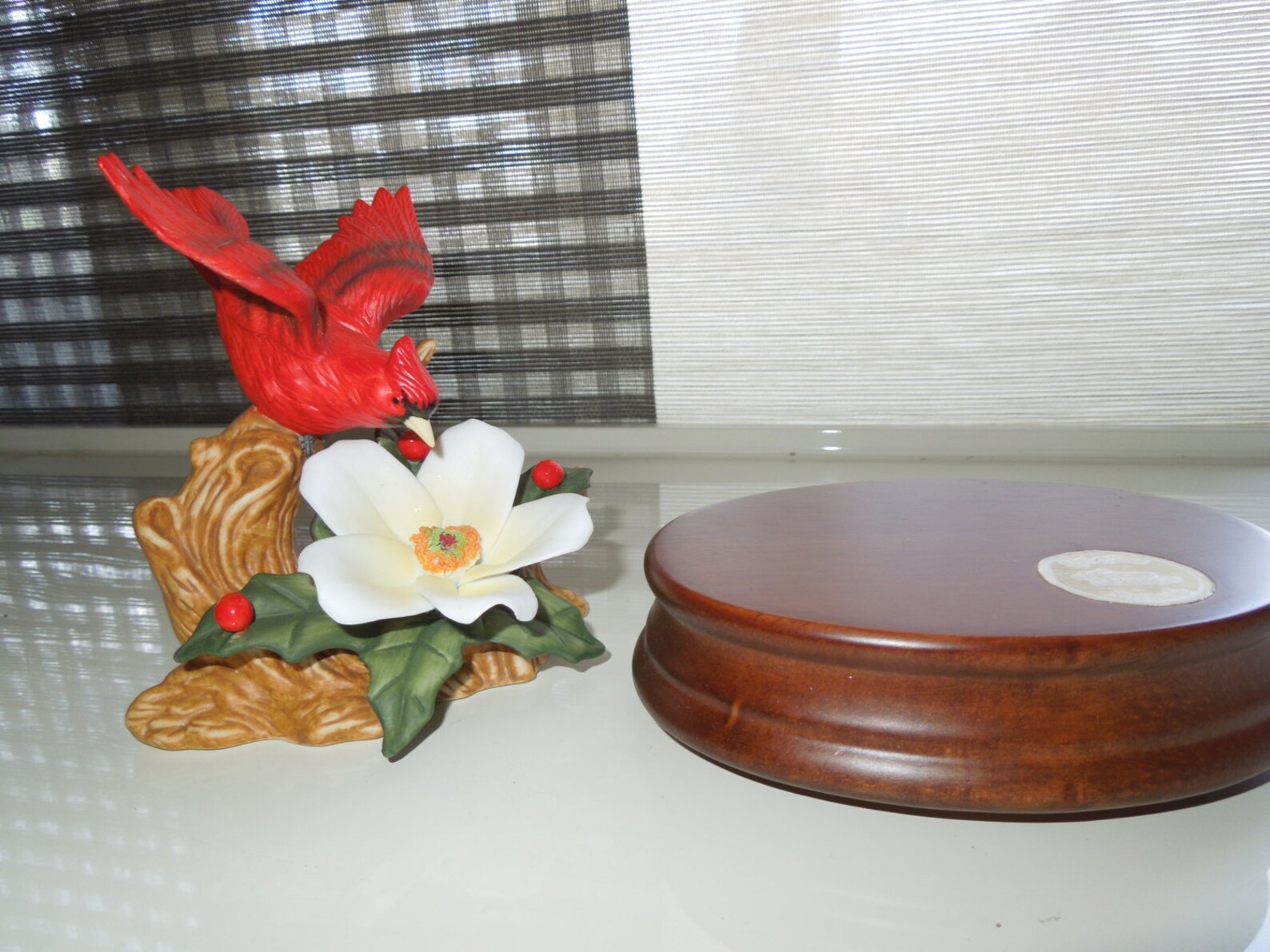 Vintage High End Ceramic Two Piece Red Bird Music Box 7h X 4.5d 6w - Etsy