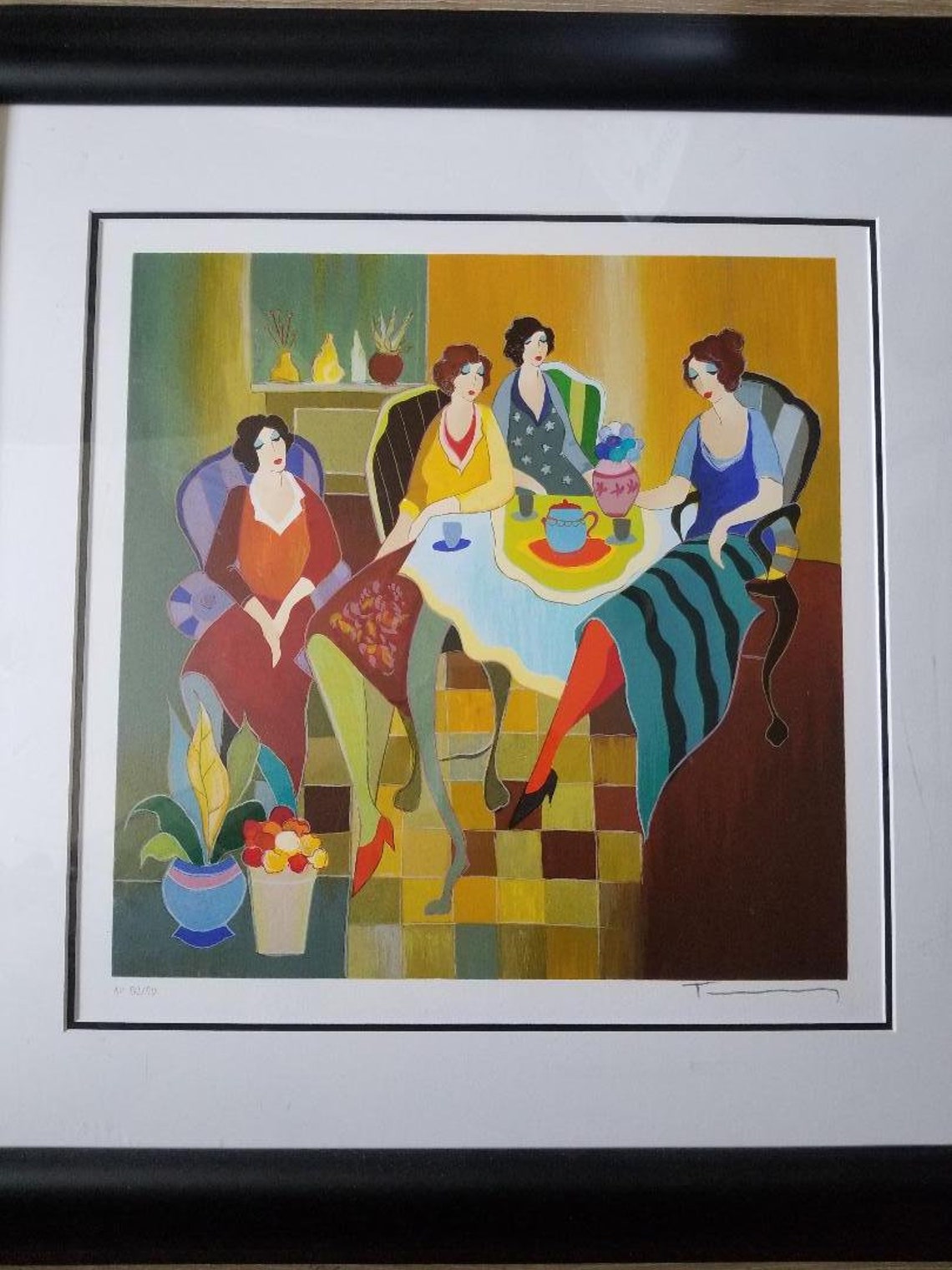 Tarkay Artist Proof Serigraph, Numbered and Signed. 28" X 28" Famed. - Etsy