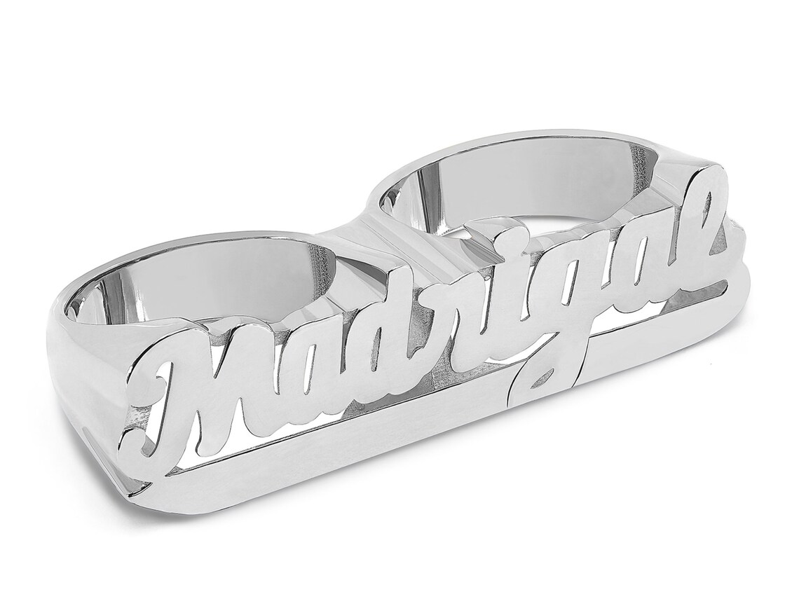 Double Name Ring Name Ring Personalized Ring Your Name - Etsy