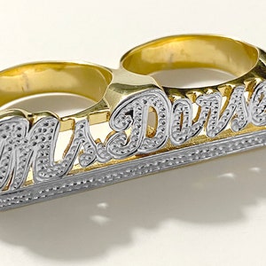 Double Name Ring Name Ring Personalized Ring Your Name - Etsy