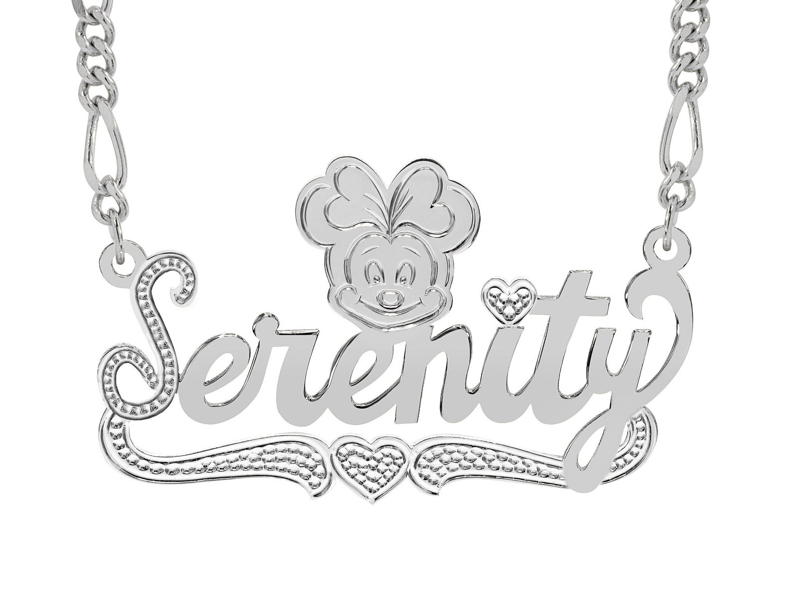 Single Name Plate Cartoon Name Plate Name Necklace | Etsy