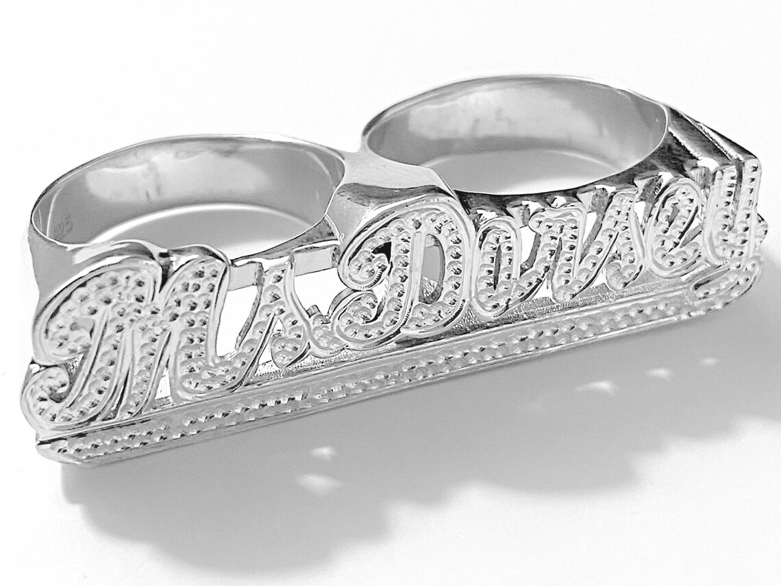 Double Name Ring Name Ring Personalized Ring Your Name - Etsy