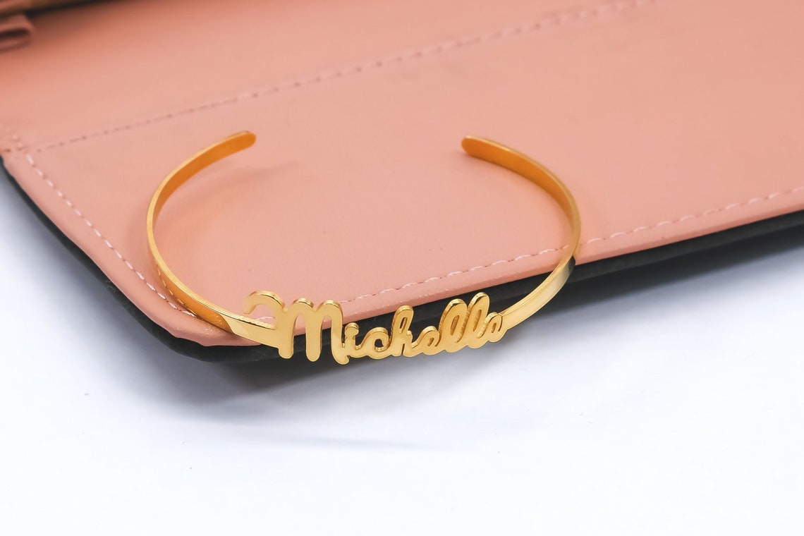 Personalized Name Bangle Bracelet Personalized Bracelet - Etsy