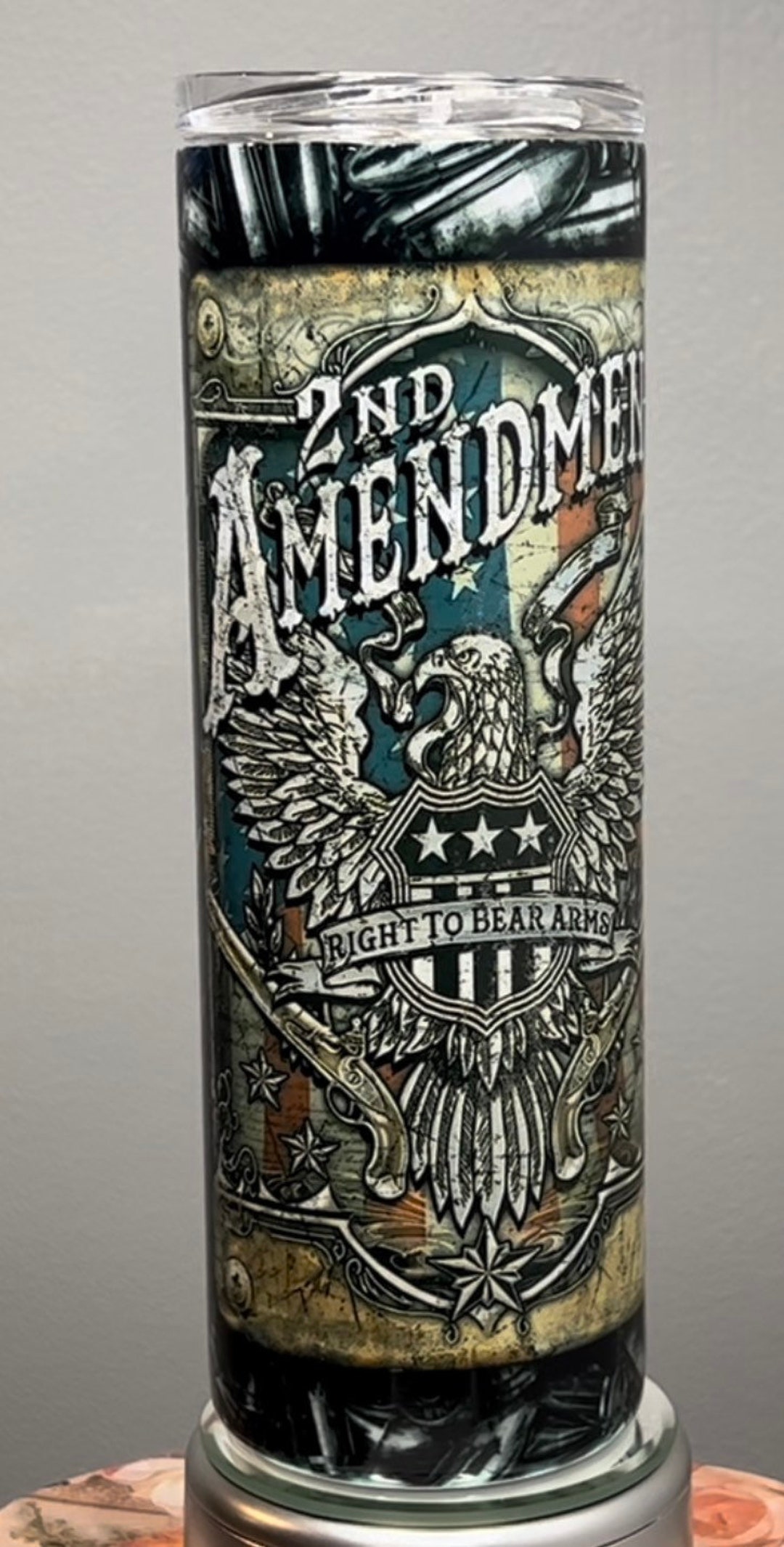 2nd Amendment 20oz Drink Tumbler, Cup, Guns, Cup for Him. Fathers Day ...