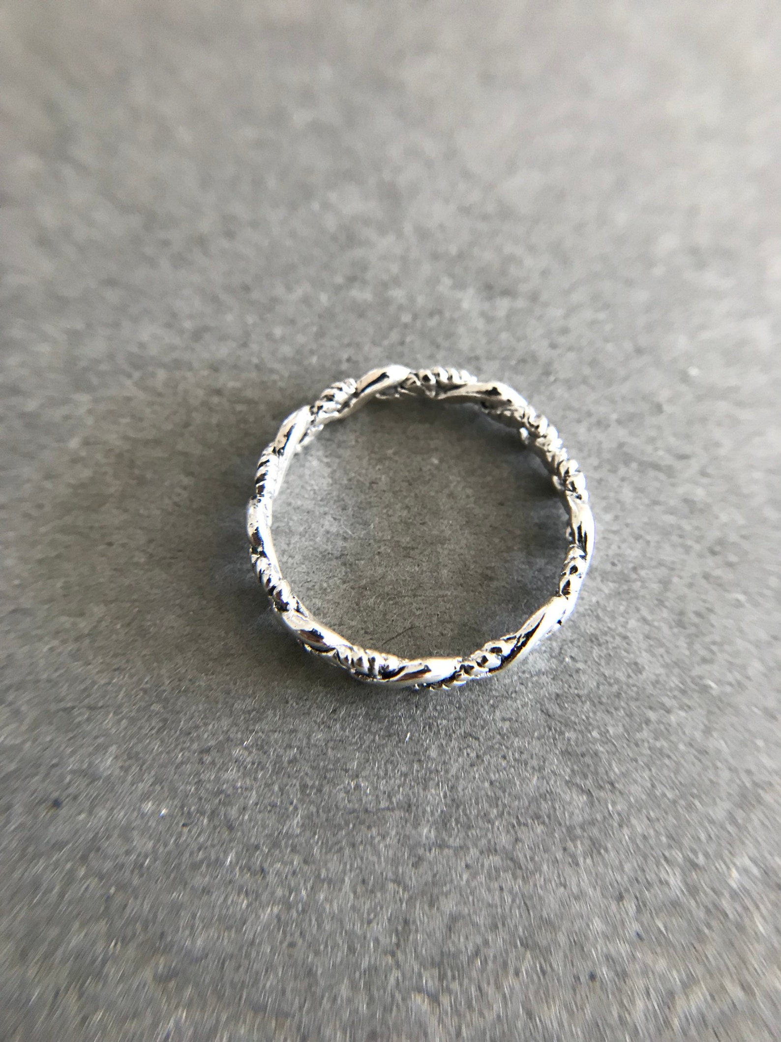 Sterling Silver Ring Twine Twisted Silver Ring Braided Ring - Etsy
