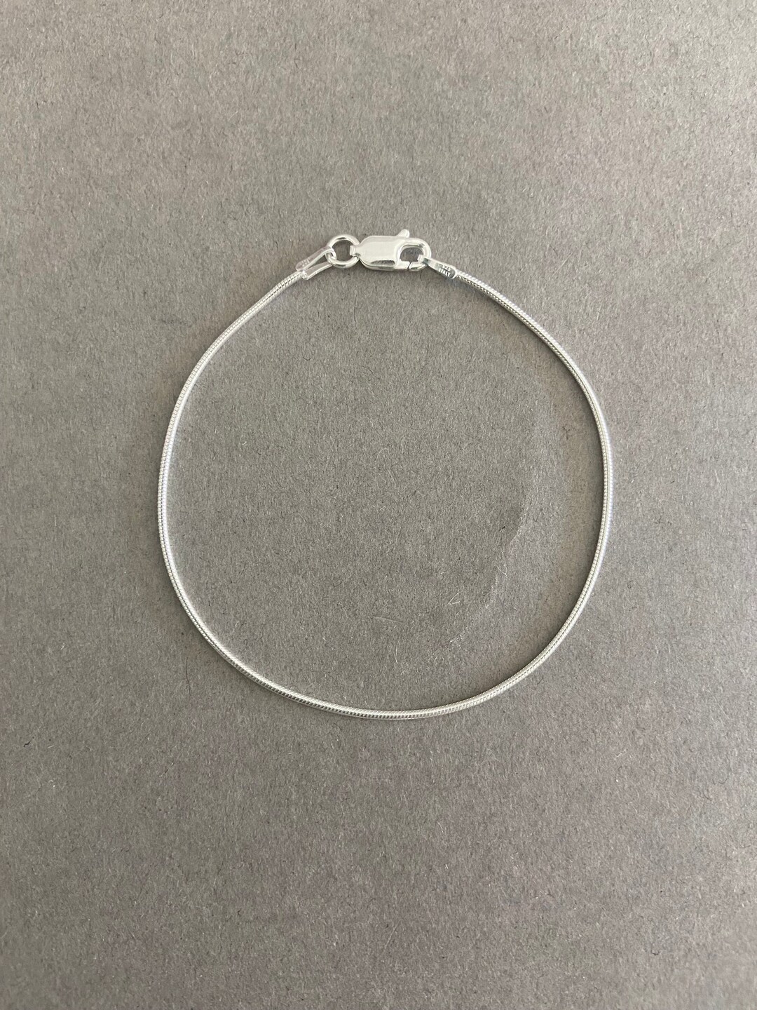 Sterling Silver Snake Chain Bracelet - Sterling Silver - Etsy