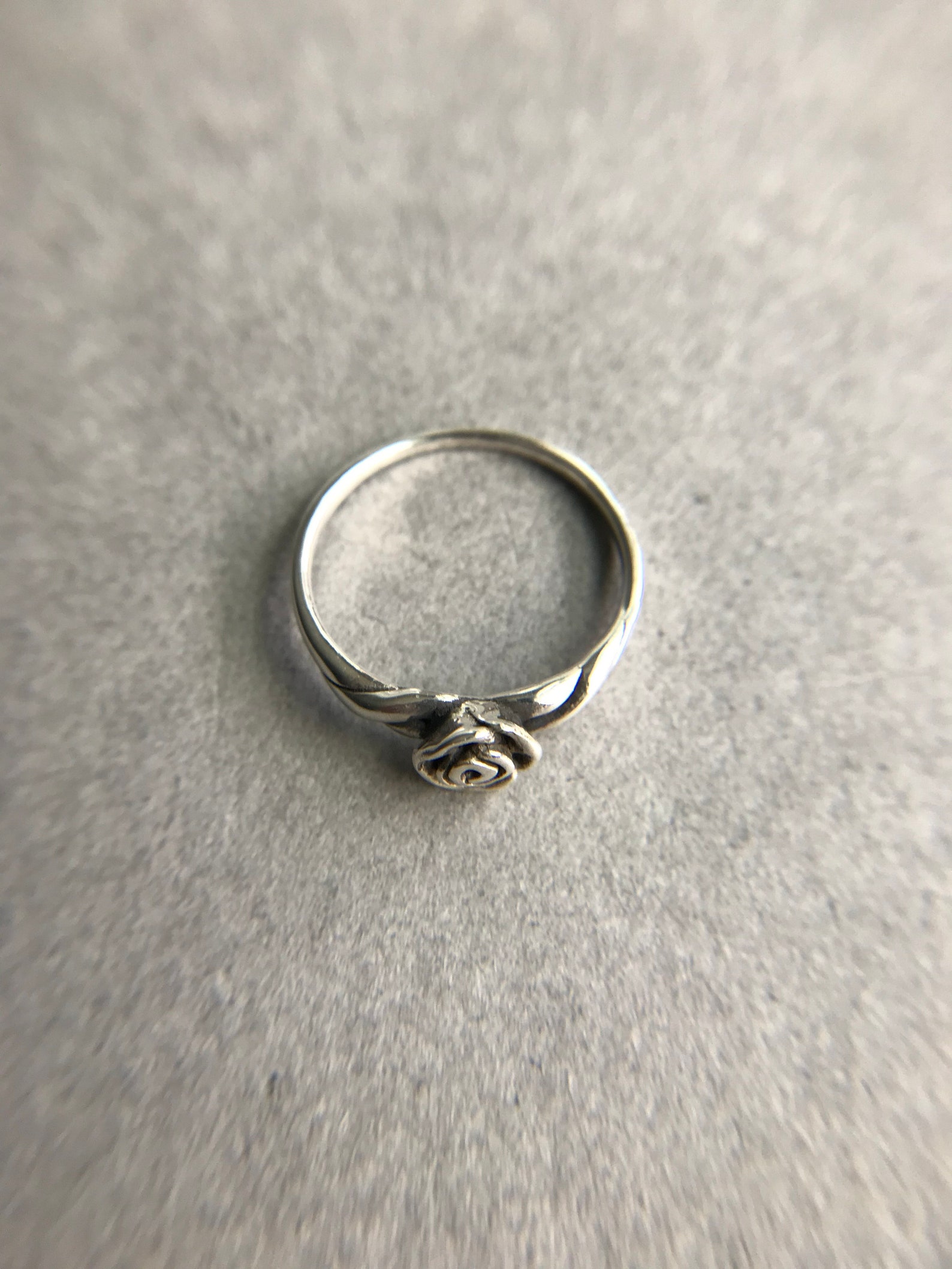 Silver Tiny Type B Rose Ring - Sterling Silver [R1027] - Etsy