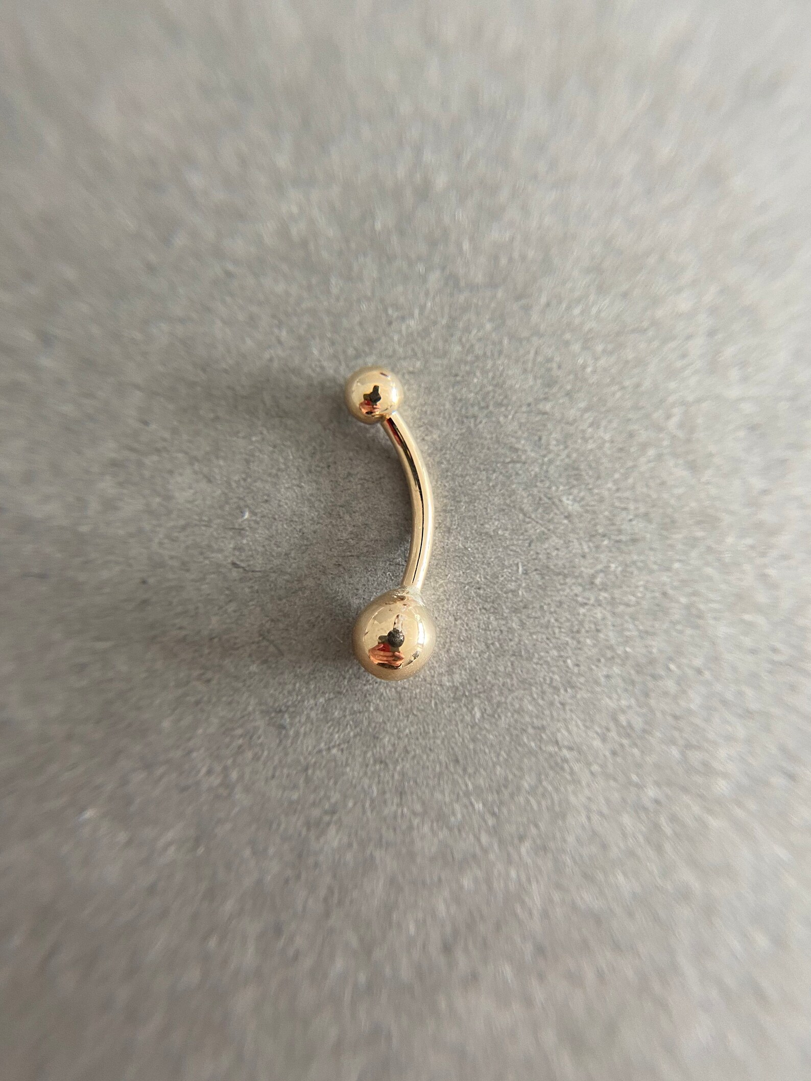 14K Solid Gold/ Ball Belly Button Rings Navel Piercingbelly | Etsy