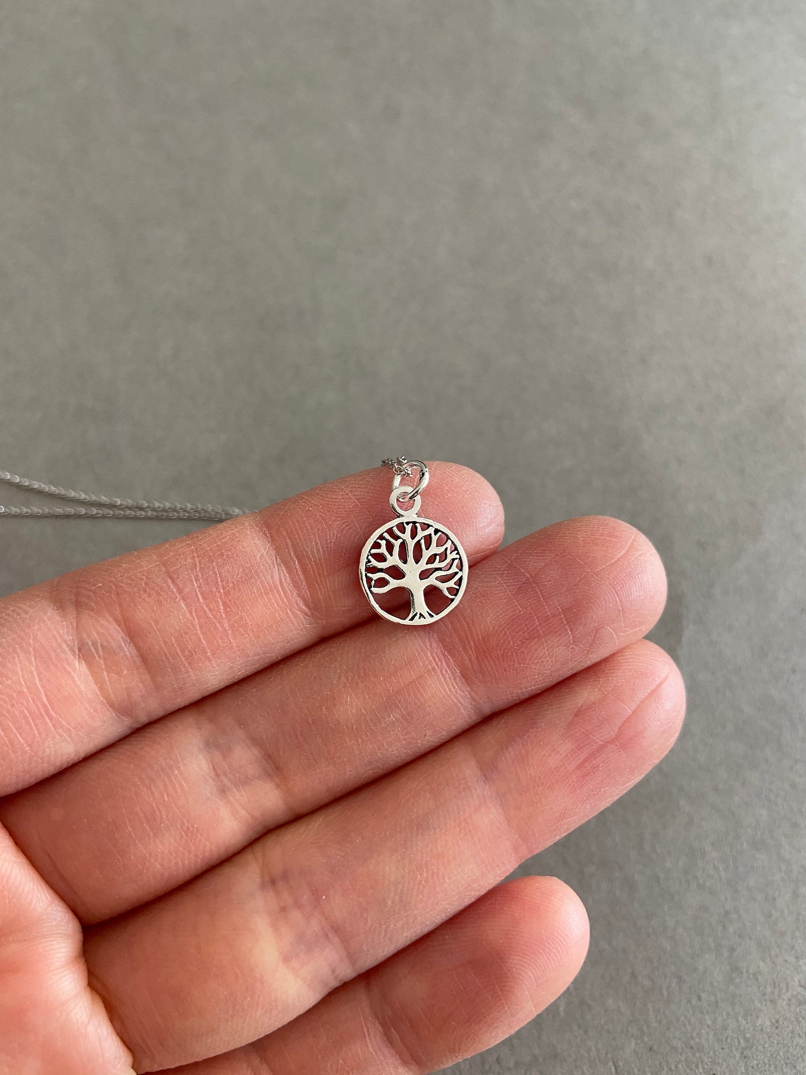 Tiny Mini Tree of Life Silver Necklace Sterling Silver NS1003 - Etsy