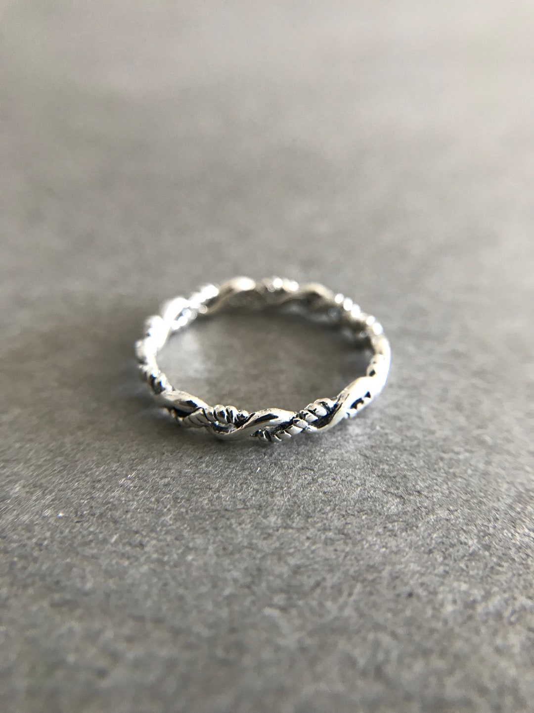 Sterling Silver Ring, Twine Twisted Silver Ring, Braided Ring, Twist ...