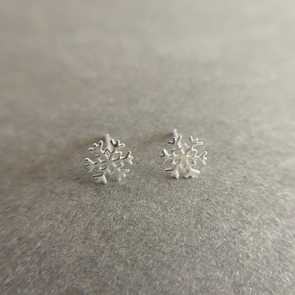 Snowflake Stud Earrings - Etsy