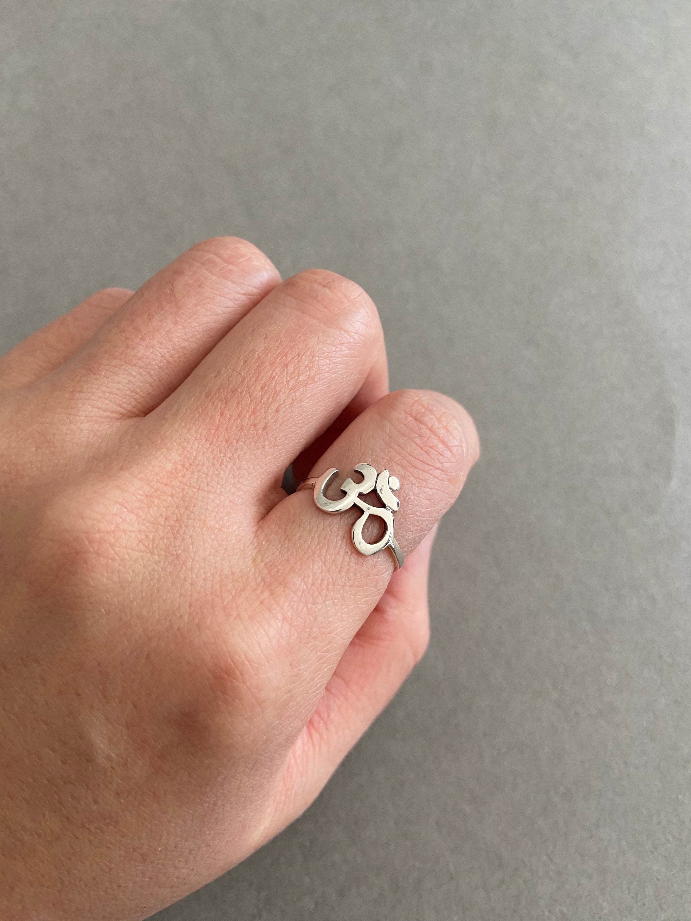 Silver OM Ring - Sterling Silver - Etsy