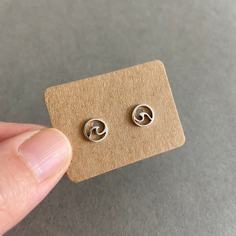 Titanium Earring Waves - Etsy