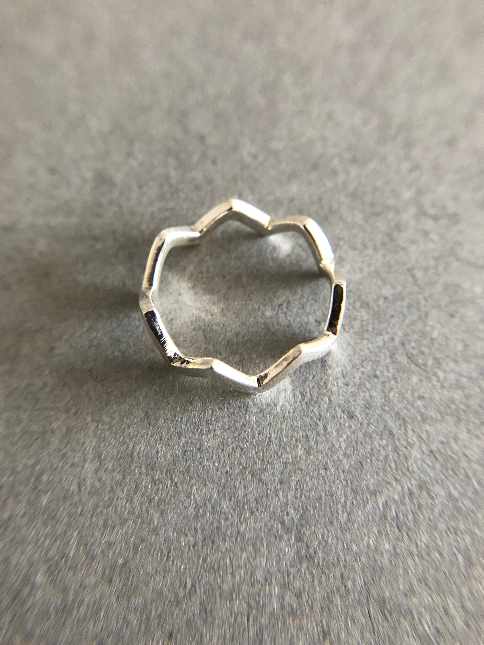 Silver Wavy Wave Rings, Zig Zag Ring Bands - Sterling Silver [R1025] - Etsy