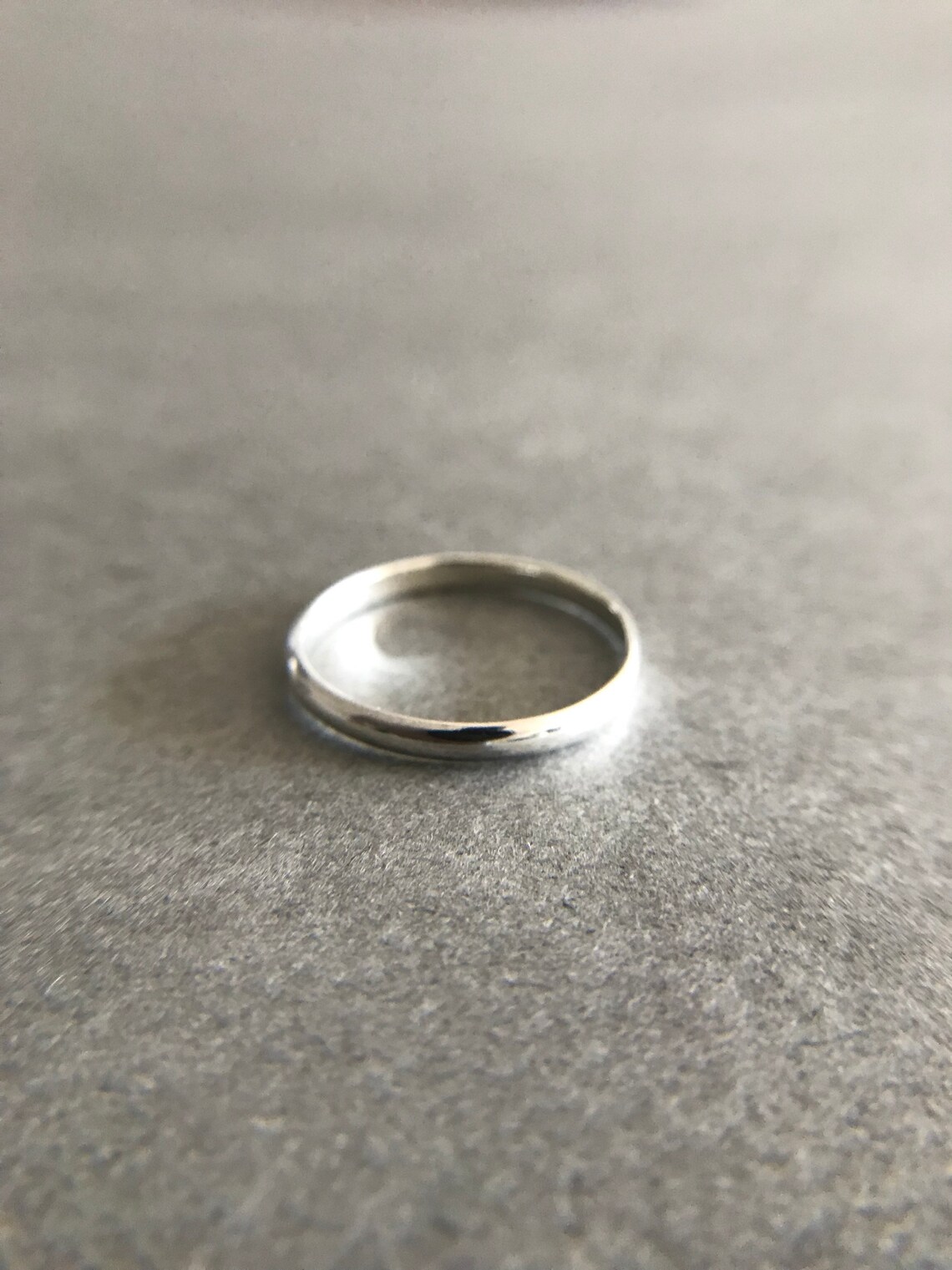 Silver Thin Band Ring Simple Minimalist Ring Half Round - Etsy