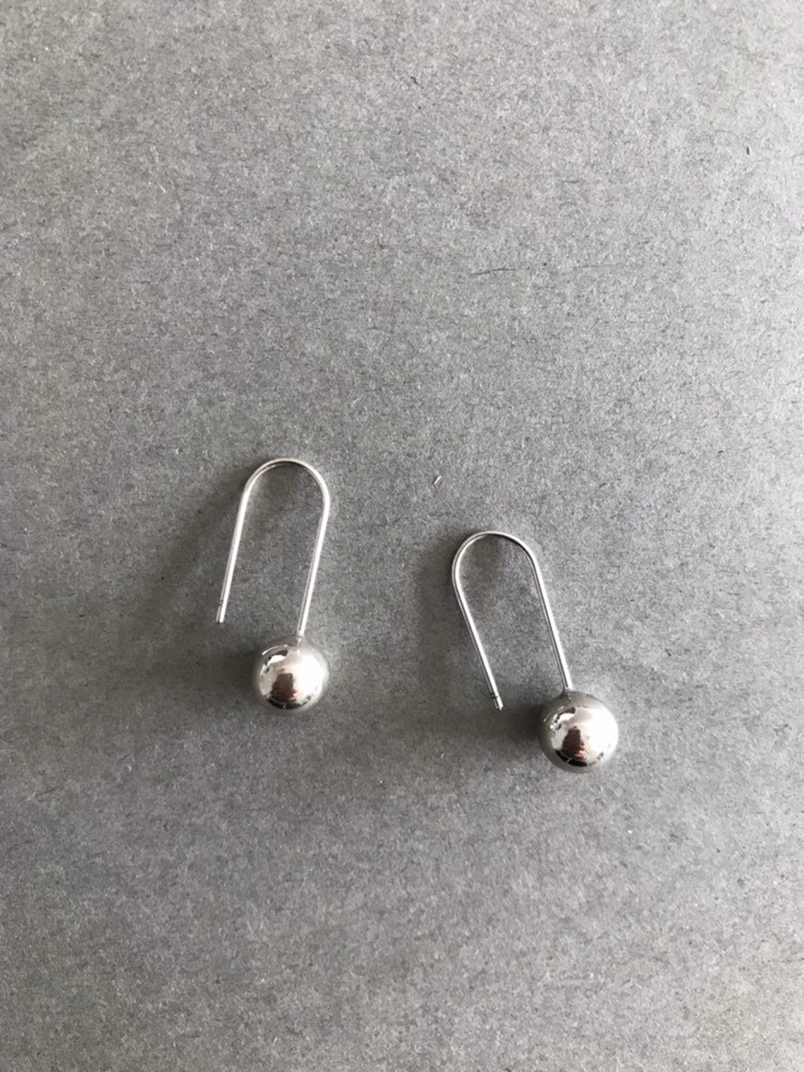 Big 8mm Ball Half Hoops Silver Gold Rose Gold Sterling | Etsy