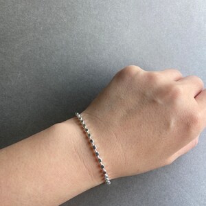 Sterling Silver Cube Chain Bracelet - Sterling Silver - Etsy