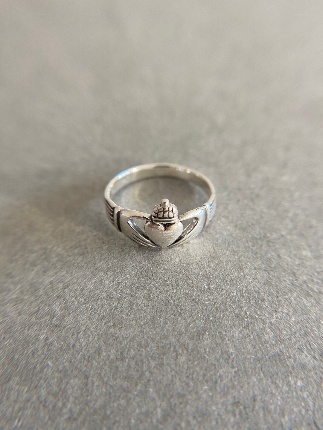 Silver Small Irish Celtic Claddagh Ring, Irish Promise Ring, Silver ...