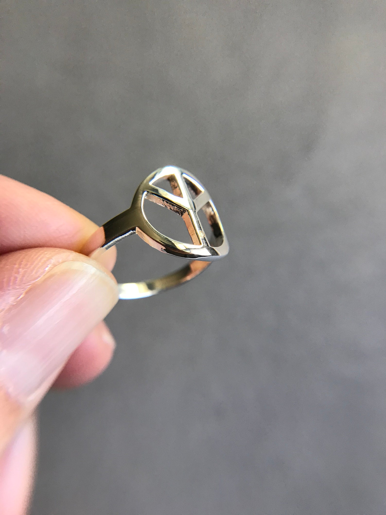 Silver Peace Sign Ring Sterling Silver R1029 - Etsy