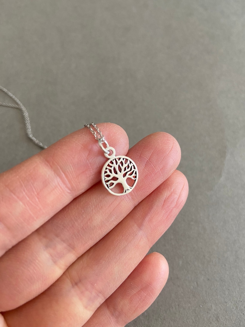 Tiny Mini Tree of Life Silver Necklace - Sterling Silver [NS1003] - Etsy