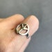 Silver Peace Sign Ring Sterling Silver R1029 - Etsy