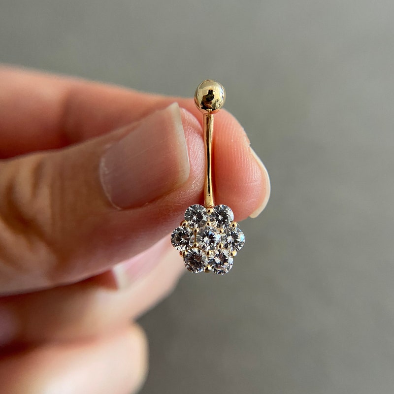 Key Belly Ring - Etsy