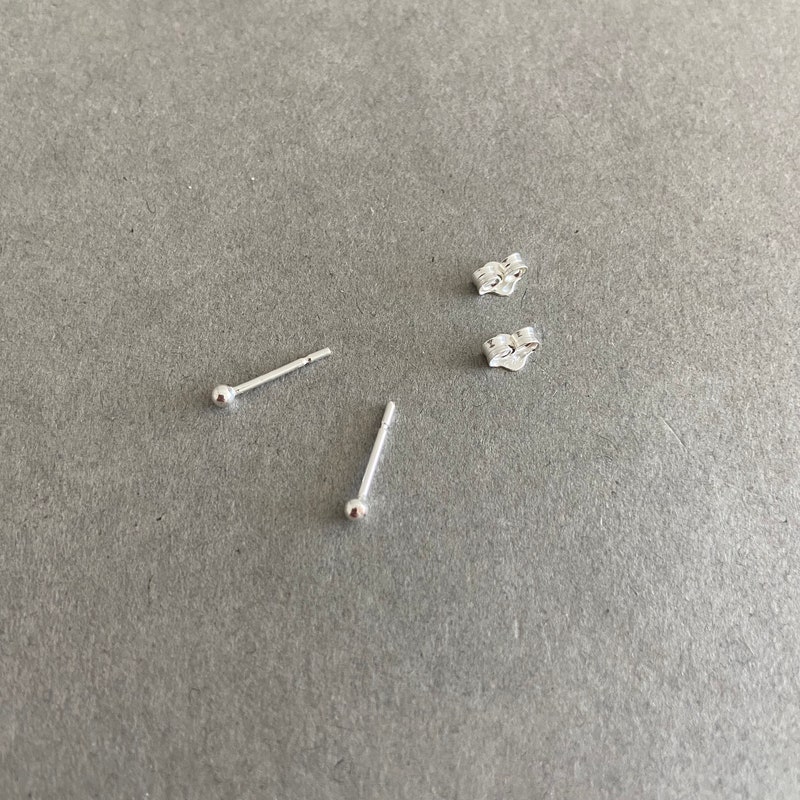 Post Earrings With Dot - Etsy