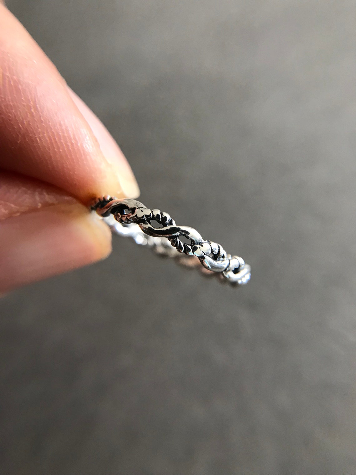 Sterling Silver Ring Twine Twisted Silver Ring Braided Ring - Etsy