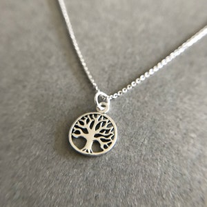 Tiny Mini Tree of Life Silver Necklace - Sterling Silver [NS1003] - Etsy