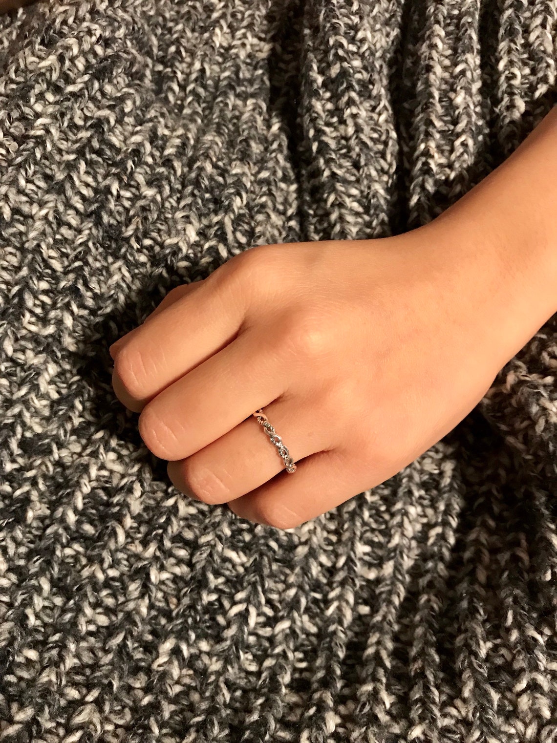 Sterling Silver Ring Twine Twisted Silver Ring Braided Ring - Etsy