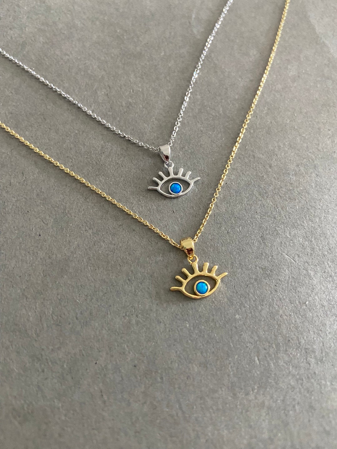 Silver Eye Necklace - Sterling Silver - Etsy