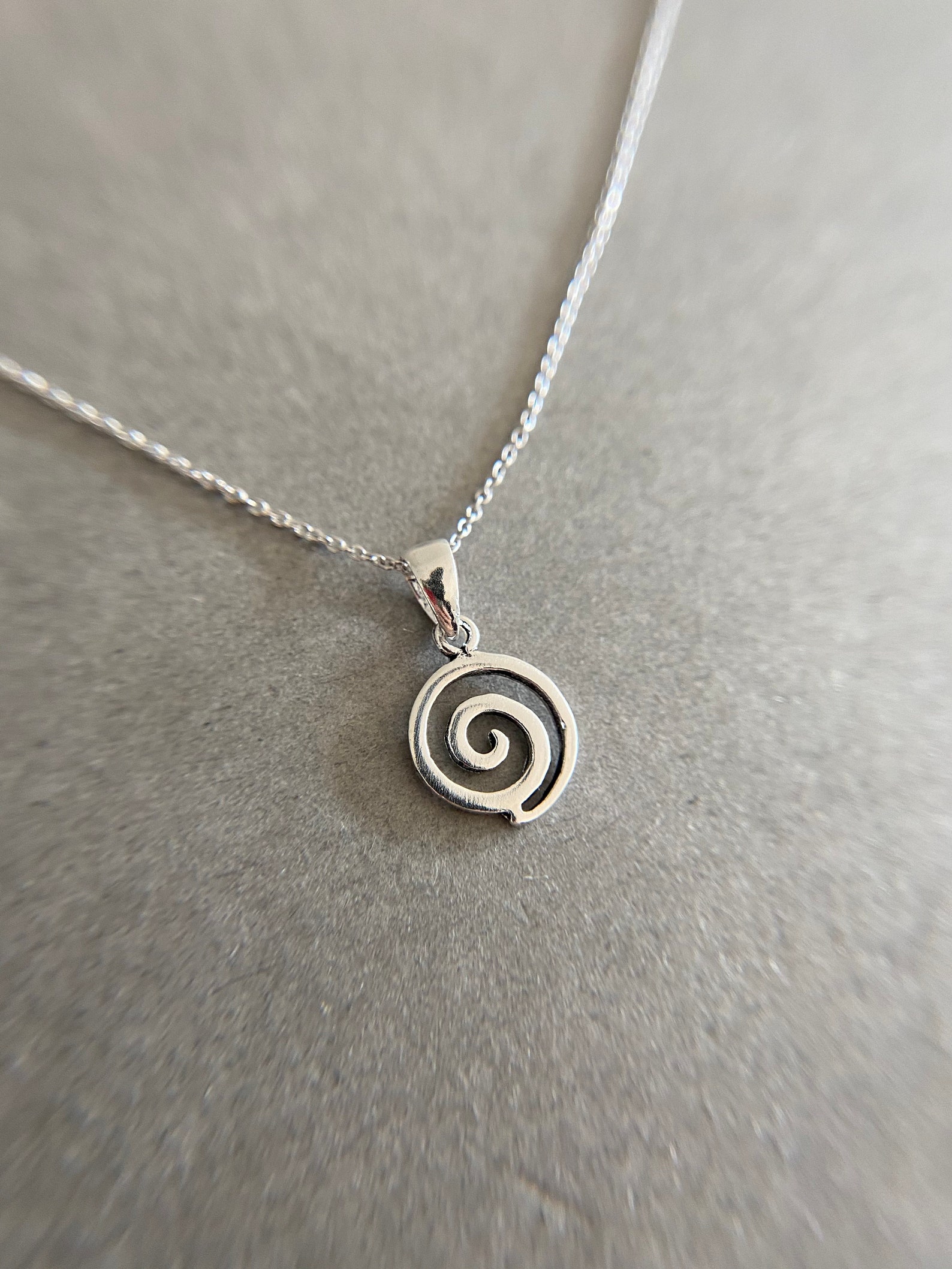 Silver Tiny Mini Swirl Necklace Sterling Silver - Etsy