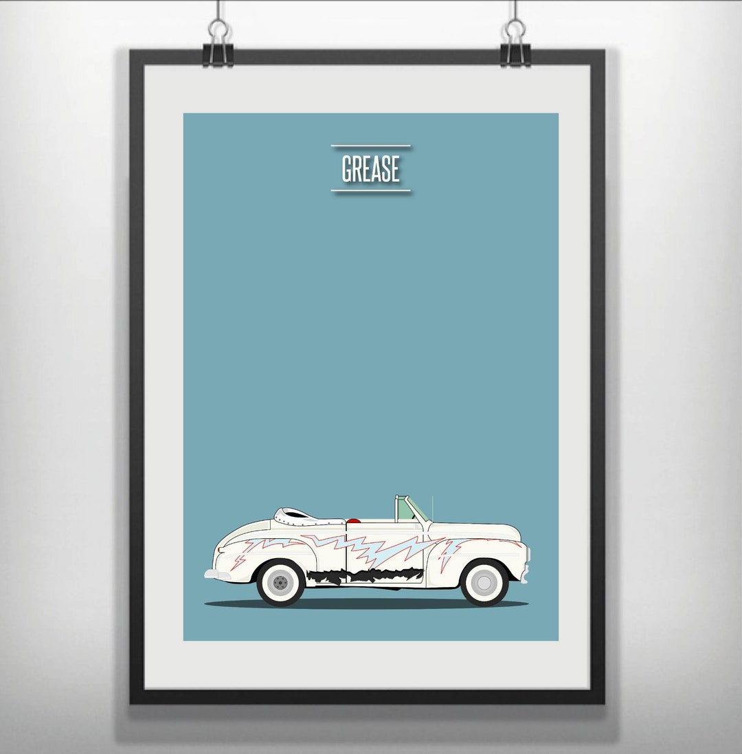 CANVAS Grease Minimal Minimalist Movie Film Print Poster - Etsy