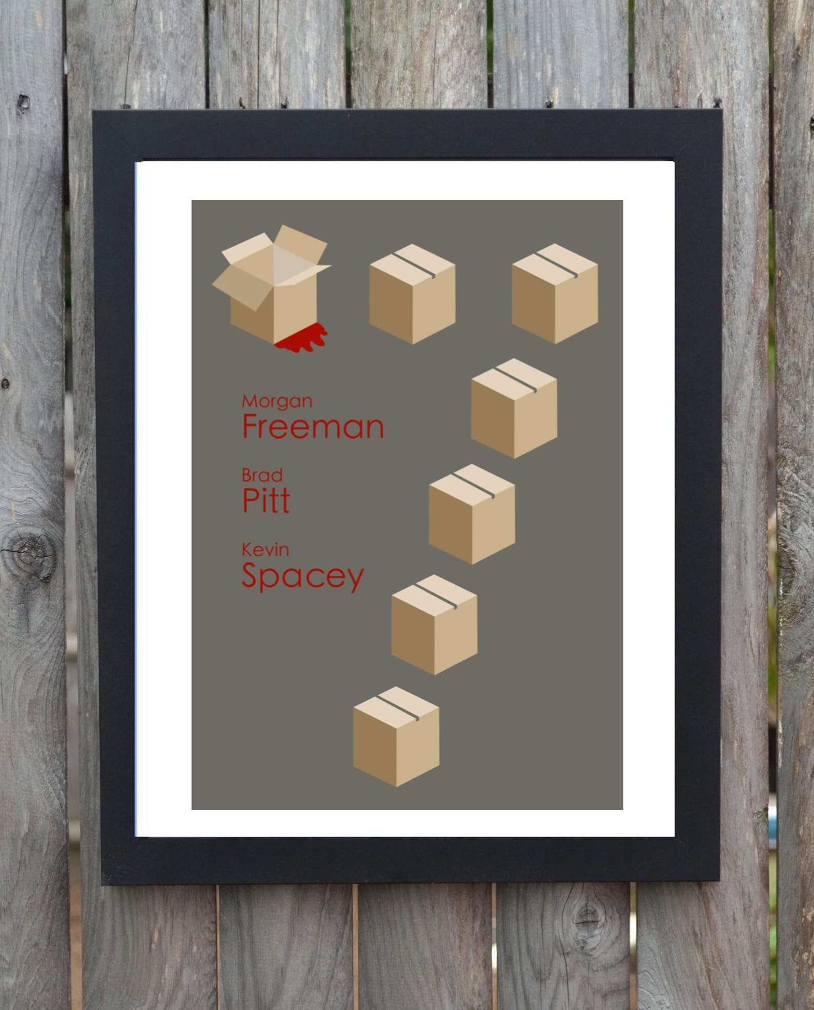 Seven Minimalist Movie Poster - Etsy