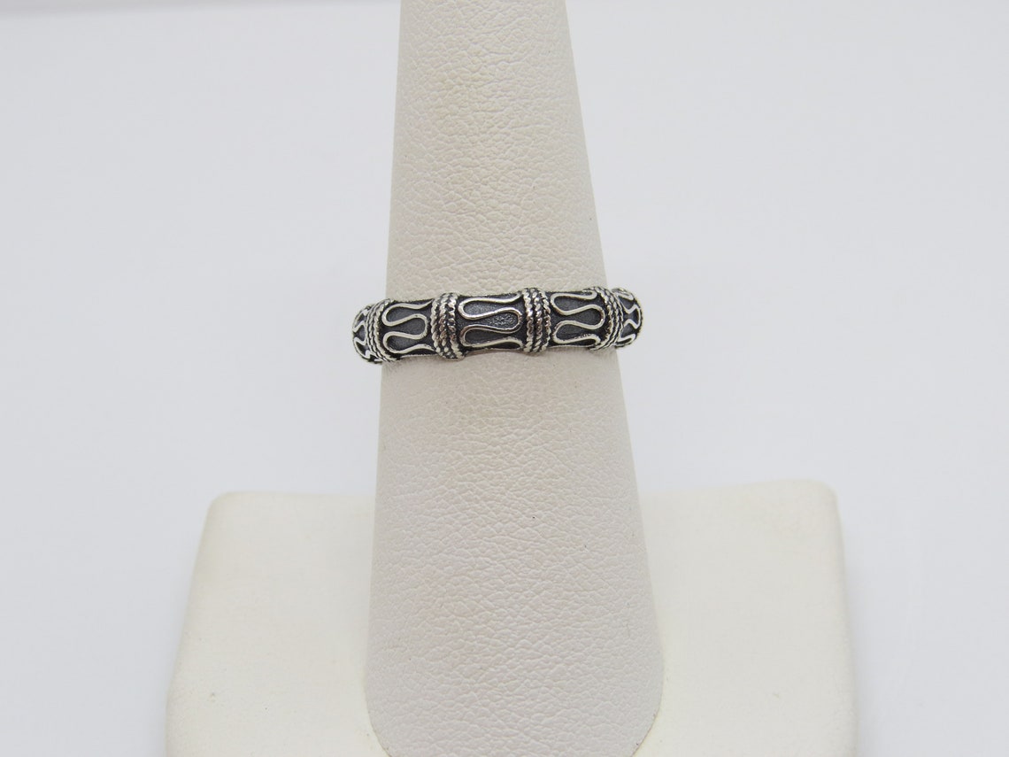 Vintage Bali Sterling Silver Band Ring Size 7 | Etsy