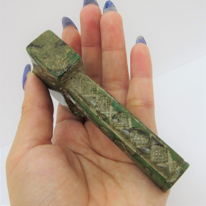 Antique Vintage Natural Green Jade Carved Ancient Dagger | Etsy