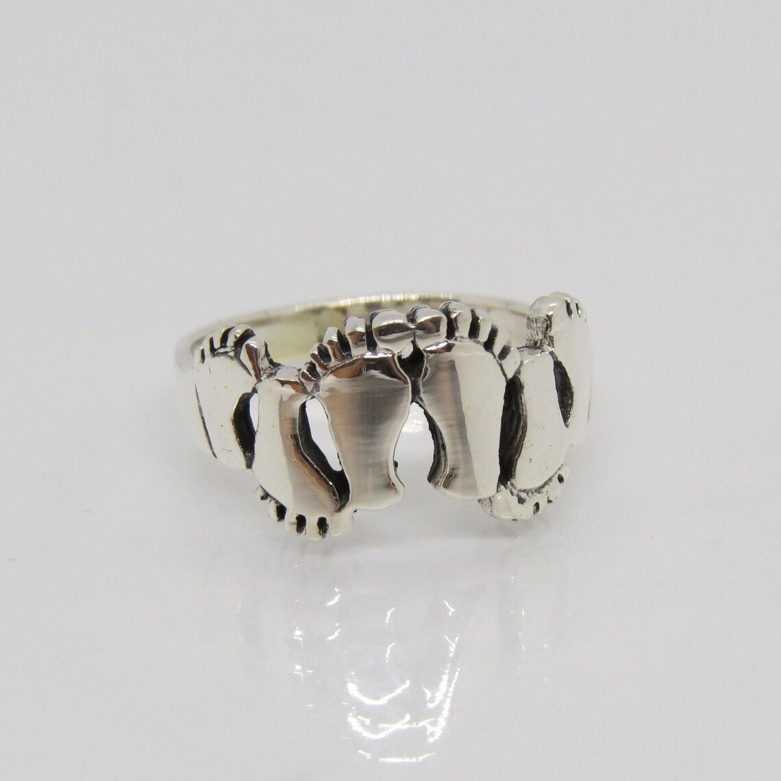 Vintage Sterling Silver Feet Ring Size 7 - Etsy