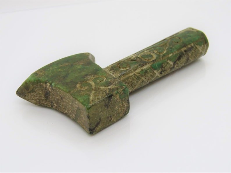 Antique Vintage Natural Green Jade Carved Ancient Dagger | Etsy