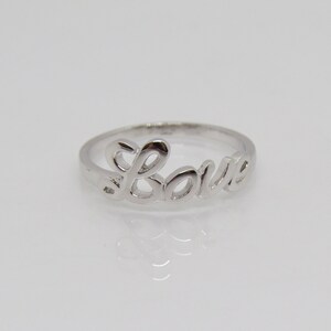 Vintage Sterling Silver Love Ring Size 7 - Etsy