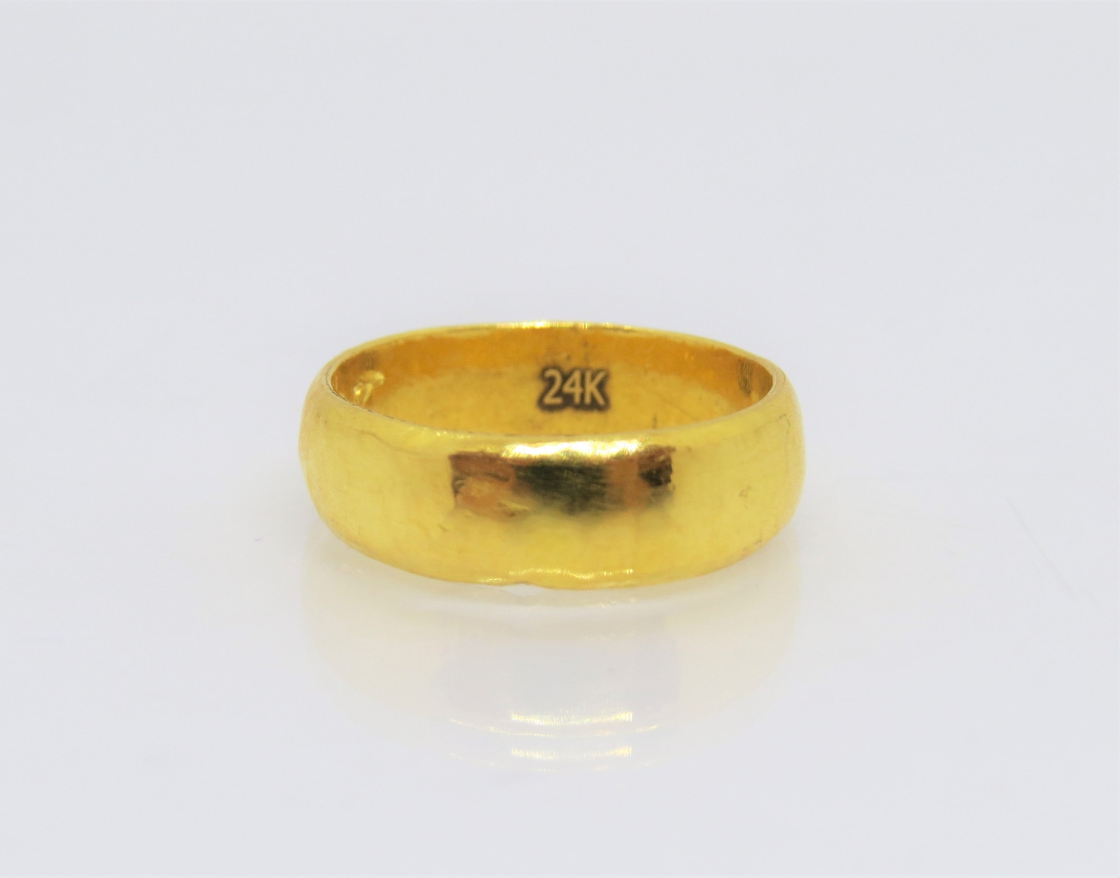 Vintage Pure 24K Solid Gold Wedding Band Ring Size 9.5 - Etsy