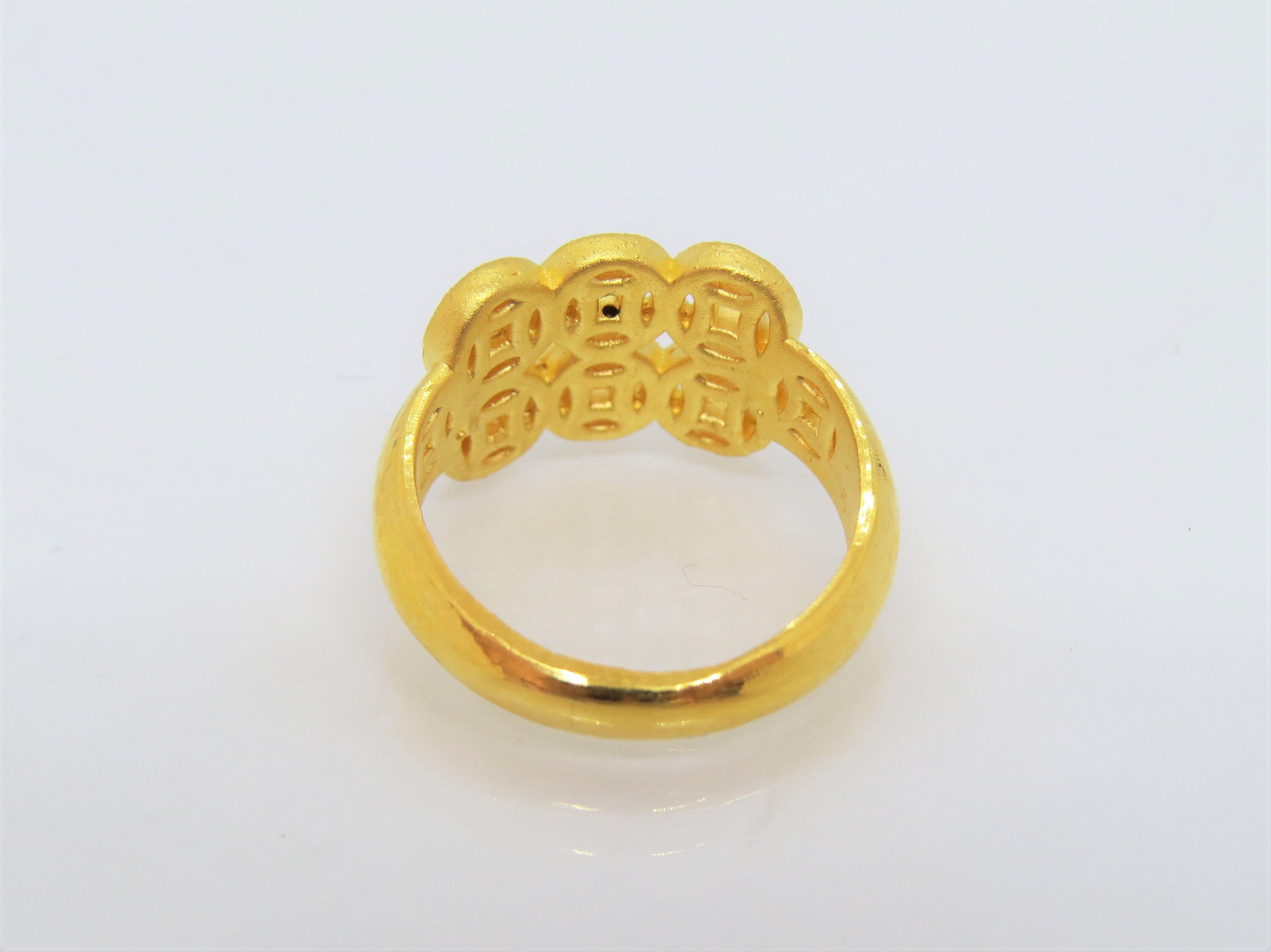 24K 999 Pure Gold Money Coin Luck Vintage Ring Size 7 - Etsy