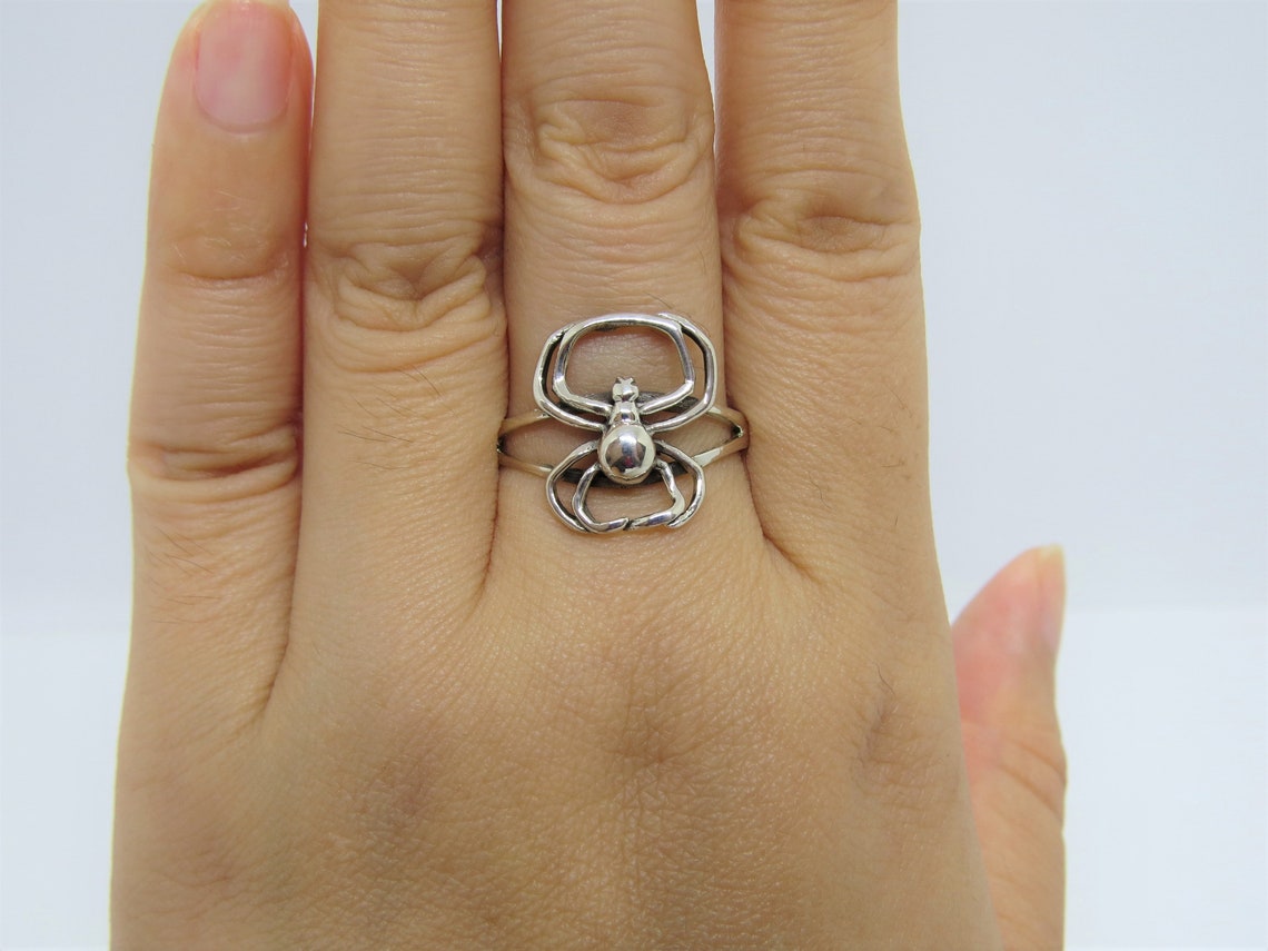 Vintage Sterling Silver Spider Ring Size 9 - Etsy