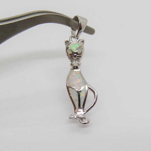 Opal Cat Necklace - Etsy