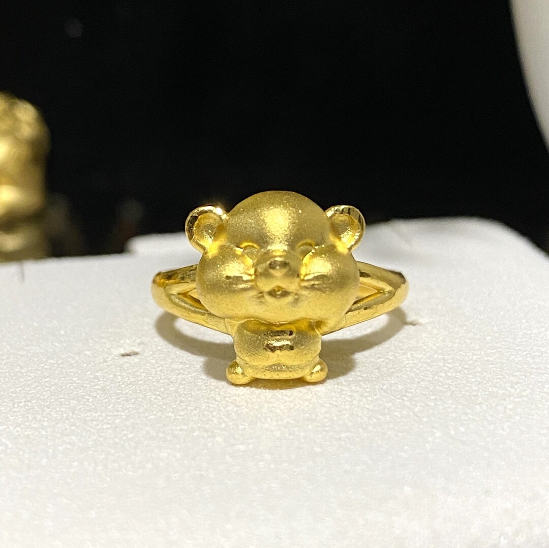 Vintage 24K 9999 Gold Rat Mouse Ring Size 6 - Etsy