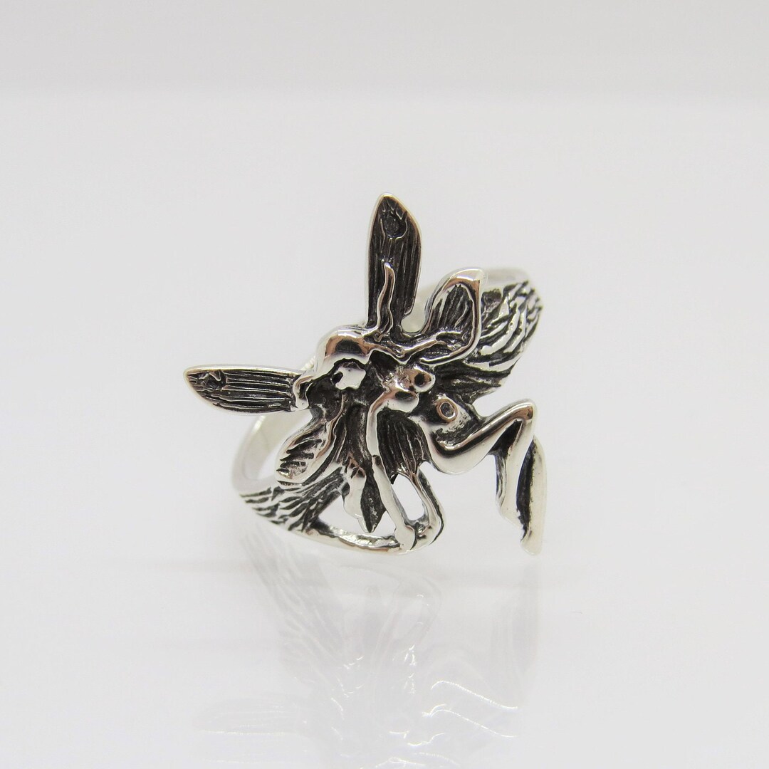 Vintage Sterling Silver Fairy Ring Size 10 - Etsy