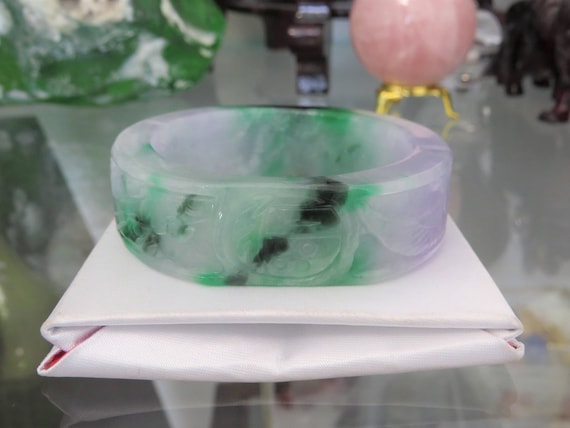 Vintage Translucent Dark Green Lavender Jadeite Jade … - Gem