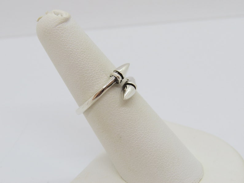 Vintage Sterling Silver Pointed Adjustable Band Ring Size 7 | Etsy
