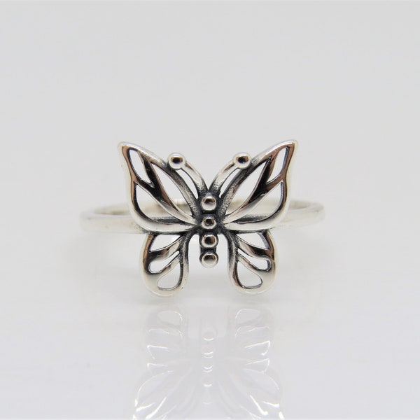 Silver Butterfly Rings - Etsy